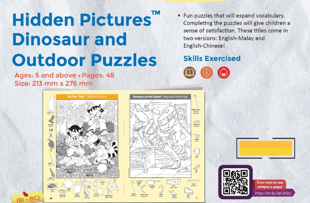 Highlights Hidden Pictures Dinosaur Puzzles Vol. 2 (English/Chinese ...